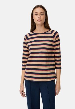 Camel Active Longsleeve 3/4-Arm T-Shirt mit Streifenmuster Dreiviertelarm (1-tlg)