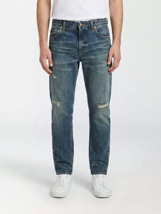 Dolce & Gabbana Straight-Leg-Jeans aus Baumwolldenim mit Used-Effekt