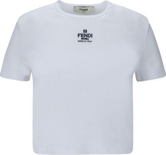 Fendi Wei&szlig;es Baumwoll-T-Shirt