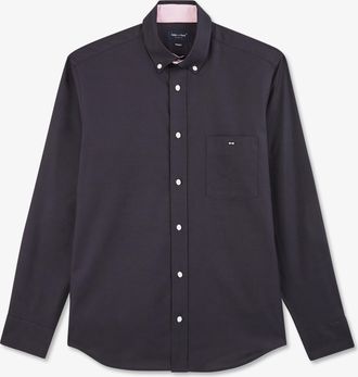 Eden Park Chemise Grise Unie En Coton Old Ref Pp