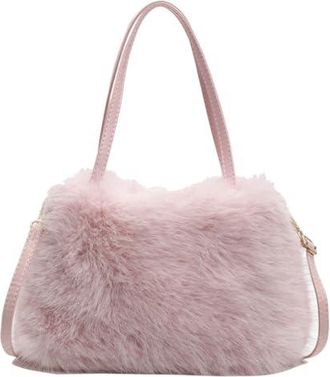 Generic Sac &agrave; bandouli&egrave;re noir pour femme avec sangle de poche pour un usage quotidien, sac de style automne hiver, rose, 24 x 18x 10 cm