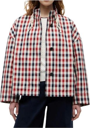 Tommy Hilfiger Parka courte &agrave; carreaux en coton - Femme - Vestes - Multicolore - Taille: 38 FR