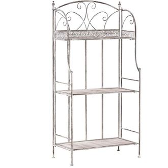 Beliani Regal VILLADOSE Metall 60 cm 30 cm Grau