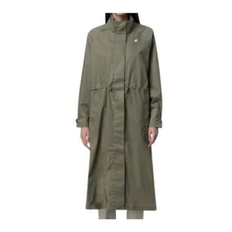 K-Way Femme, Vestes, Vert, Taille: 38 FR Barbrein Long Coat