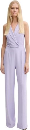 Patrizia Pepe Combinaison &agrave; dos nu et boutonnage crois&eacute; - Femme - Combinaisons et Ensembles - Violet - Taille: 36 FR