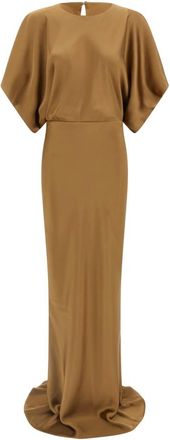 Norma Kamali Femme, Robes, Beige, Taille: 40 FR Reverse Obie Gown
