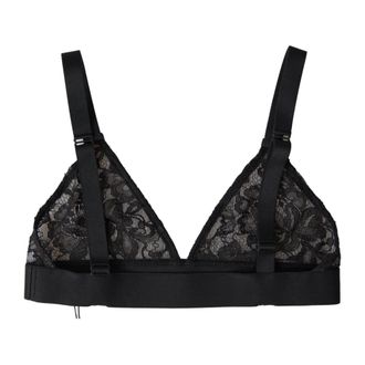 Dolce & Gabbana Blumenspitze Stretch BH - - Underwear - Damen - Schwarzk - S