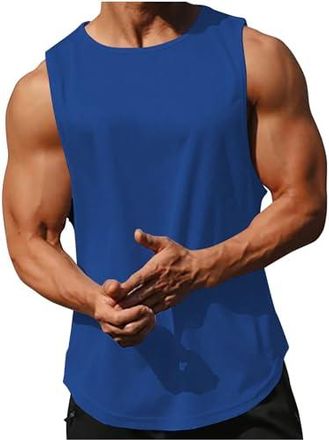 Generic D&eacute;bardeur de sport l&eacute;ger pour homme, couleur unie, &eacute;l&eacute;gant, classique, respirant, confortable, d&eacute;contract&eacute;, sans manches, pour la gym, la course &agrave; pie