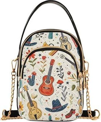 Mnsruu Sac à bandoulière pour femme, motif bottes de cowboy, sac à dos, sac à main, petit sac à bandoulière avec sangle réglable
