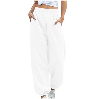 Generic Jogginghose Damen Yogahose Yogahose Sporthose Geradem Bein Hose Mit Taschen Freizeithose Lang High Waist Bequeme Lockere Jogging Hose Laufhosen Modern