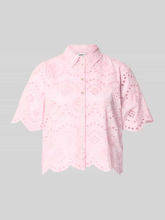 Only Loose Fit Bluse mit Lochstickerei Modell VALAIS