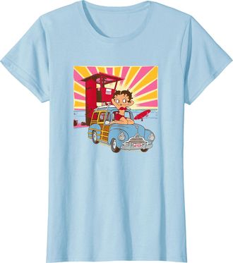 Betty Boop Beach Pin-Up-Surfauto T-Shirt