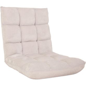Mendler Fauteuil de sol HWC-N43, fauteuil de relaxation Coussin de sol Fauteuil pliant 6 positions de relaxation, structure stab