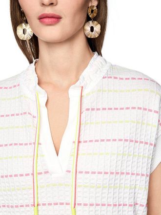 Marc Cain Kurzarmpullover Dessert Fiesta Premium Damenmode aus weichem Waffelpiqu&eacute;
