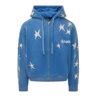 KidSuper Studios Homme, Sweatshirts et sweats &agrave; capuche, Bleu, Taille: XS Stars Patchwork Hoody