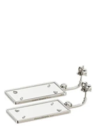 Maison Margiela Womens Silver Brass Earrings