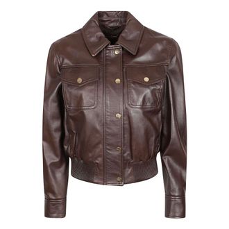 Max Mara Femme, Vestes, Brun, Taille: 34 FR Blouson Aviateur Biada