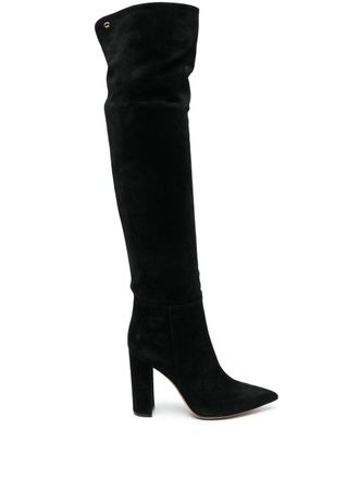Gianvito Rossi cuissardes &agrave; bout pointu - Noir