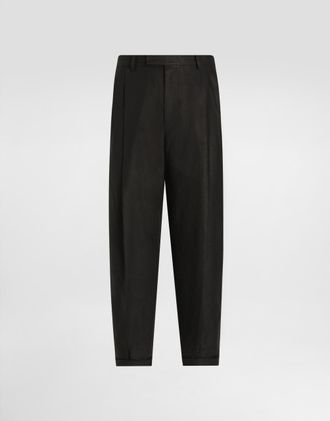 Dolce & Gabbana Hose Aus Leinenstoff - Mann Hosen Und Shorts Schwarz 52