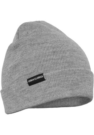 Urban Classics Unisex Basic Flap Beanie Strickm tze, Grau (Grey 00111), Einheitsgr&ouml;&szlig;e EU