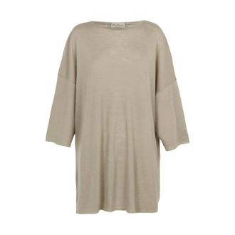 Cortana Femme, Tops, Beige, Taille: 38 FR T-shirt Oversize en Laine Vierge