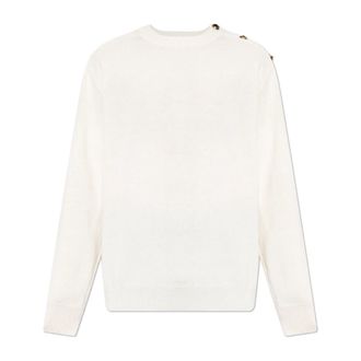 Balmain Rollkragenpullover mit Druckknopfverschluss an der Schulter - - Knitwear - Herren - Beige - XL