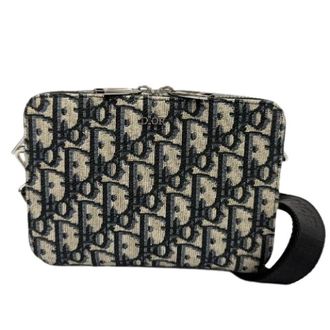 Dior Pre-owned Oblique Canvas Shoulder Bag - - Pre-owned - Herren - Blau - ONE SIZE
