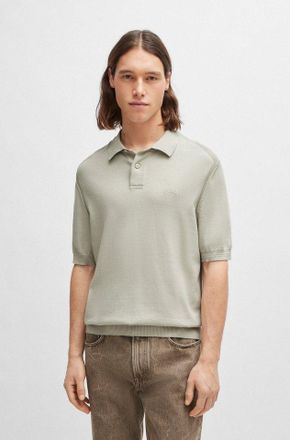 HUGO BOSS Strickpullover Asac mit Polokragen