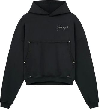 Rough. Hoodie mit grafischem Print - Schwarz