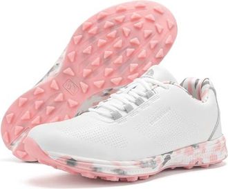 Generic Chaussures De Golf pour Golfeuses Extérieures Antidérapantes Chaussures DEntraînement sans Pointes Baskets De Sport Confortables pour Le Golf,Rose,40.