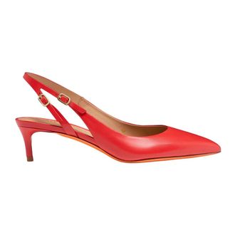 Santoni Femme, Chaussures, Rouge, Taille: 39 EU Escarpin Slingback &agrave; Talon Moyen