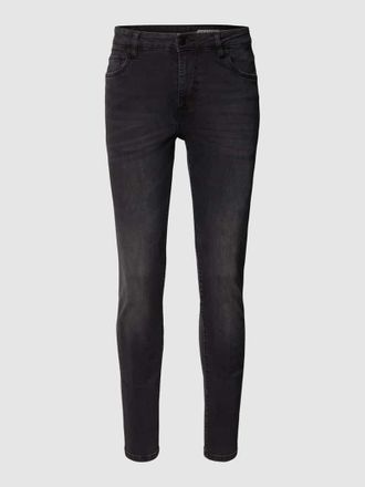 Review Skinny Fit Jeans mit Label-Patch