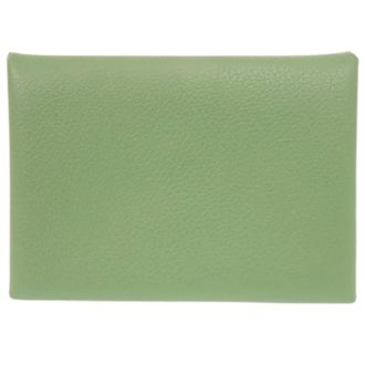 Herm&egrave;s Pre-owned Card Case - Femme - Pre-owned - Vert - Taille: ONE Size