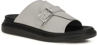 Alexander McQueen Buckle Slide Sandals - Gray