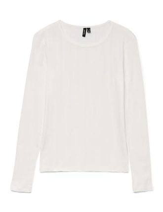Vero Moda Vmlisa Ls Top JRS Noos pour Femme, Blanche-Neige, M