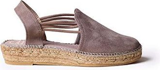 Toni Pons Espadrille Femme en Daim - Nuria - Taupe, 36 EU