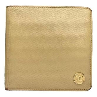 Chanel Portefeuille en cuir Pre-owned - Femme - Pre-owned - Beige - Taille: ONE Size
