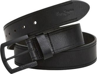 Pepe Jeans London Homme, Accessoires, Noir, Taille: 100 CM Ceinture en cuir Xavier