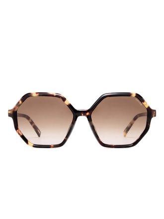 Police lunettes de soleil Swan 4 &agrave; monture g&eacute;om&eacute;trique - Marron