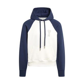 Ami Boxy FIT Hoodie MIT Logo-Strickpatch - - Sweatshirts & Hoodies - Damen - Beige - S