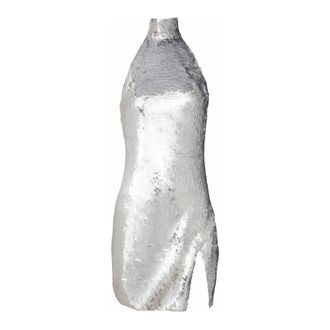 Balmain Kurzes r&uuml;ckenfreies Kleid mit Pailletten - - Dresses - Damen - Grau - XS
