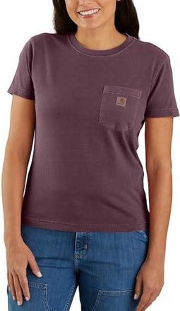 Carhartt Work in Progress T-shirt &agrave; manches courtes et poche &agrave; manches courtes coupe d&eacute;contract&eacute;e, aubergine, Taille M
