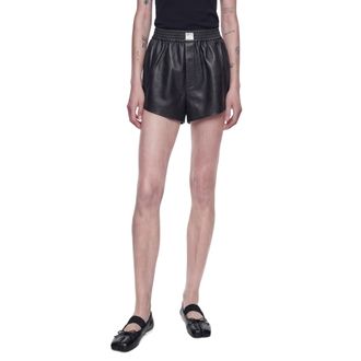 Maison Margiela Crackled Faux Leather Shorts
