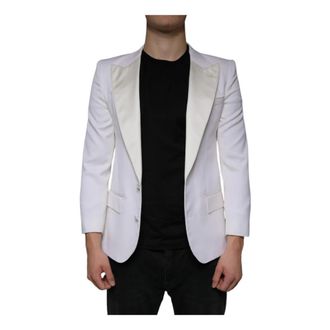 Dolce & Gabbana Off White Wollblazer Slim Fit - - Jackets - Herren - Wei&szlig; - S