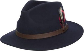 Walker and Hawkes Chapeau Howick en Laine feutrée - Bleu Marine - XL (60cm)