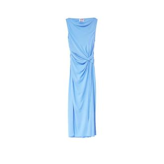 Moschino Blaues Crepe Midi Kleid - - Dresses - Damen - Blau - L