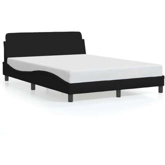 vidaXL Bettgestell Dover Schwarz 140x200 cm Stoff Vidaxl