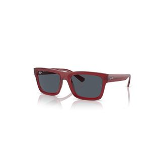 Ray-Ban Warren Bio-based Sonnenbrillen Rot Transparent Fassung Grau Glas 57-20