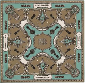 Dolce & Gabbana tassel patterned scarf - Braun