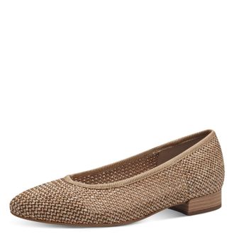 Jana Damen Ballerinas mit Blockabsatz Vegan, Beige (Natural), 38 EU